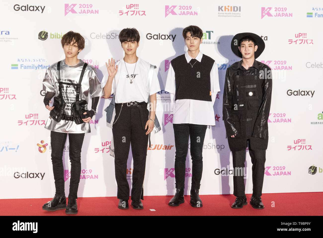 May 18, 2019 - Chiba, Japan - Members of the South Korean band The Rose ...