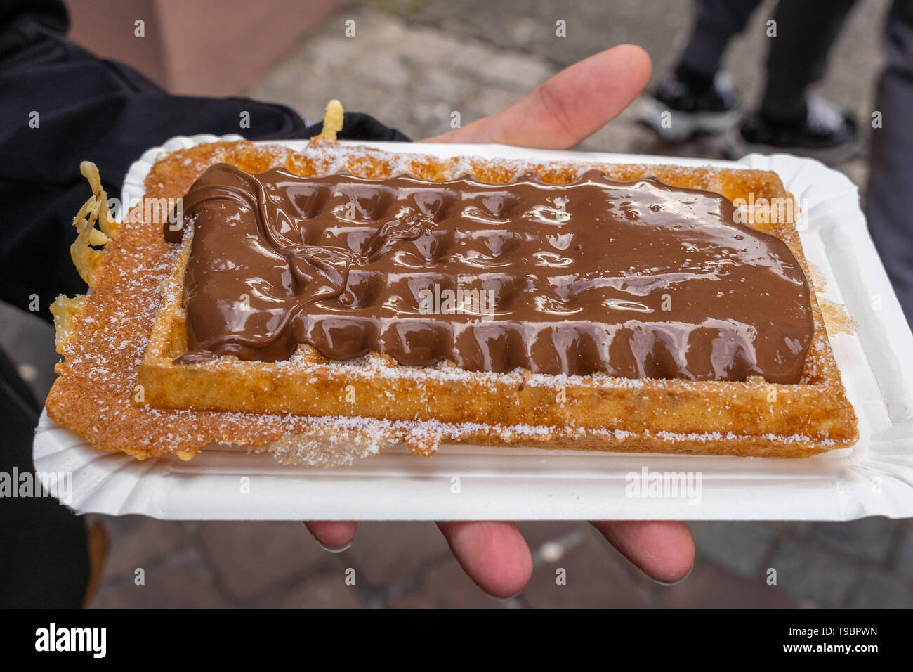 One piece chocolate waffle hi-res stock photography and images - Alamy