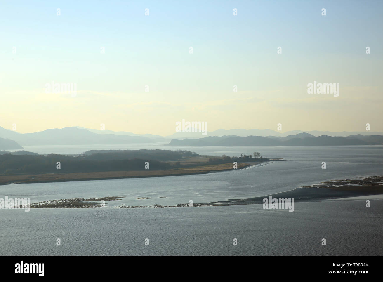 Han River, with South Korea to the Left and North Korea to the Right ...