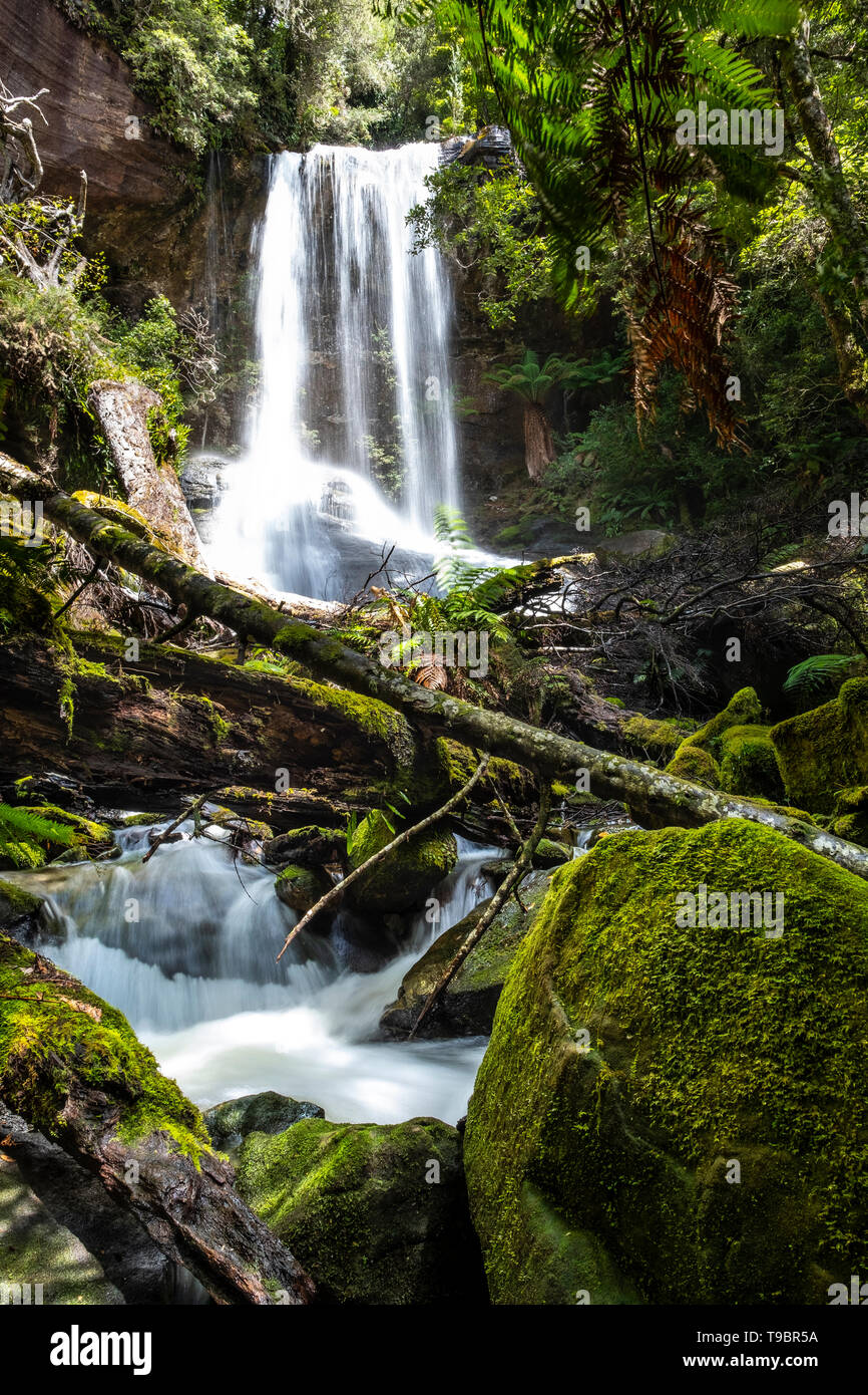 Shower falls, Meander, Split Rock Track, Tasmania Stock Photo - Alamy
