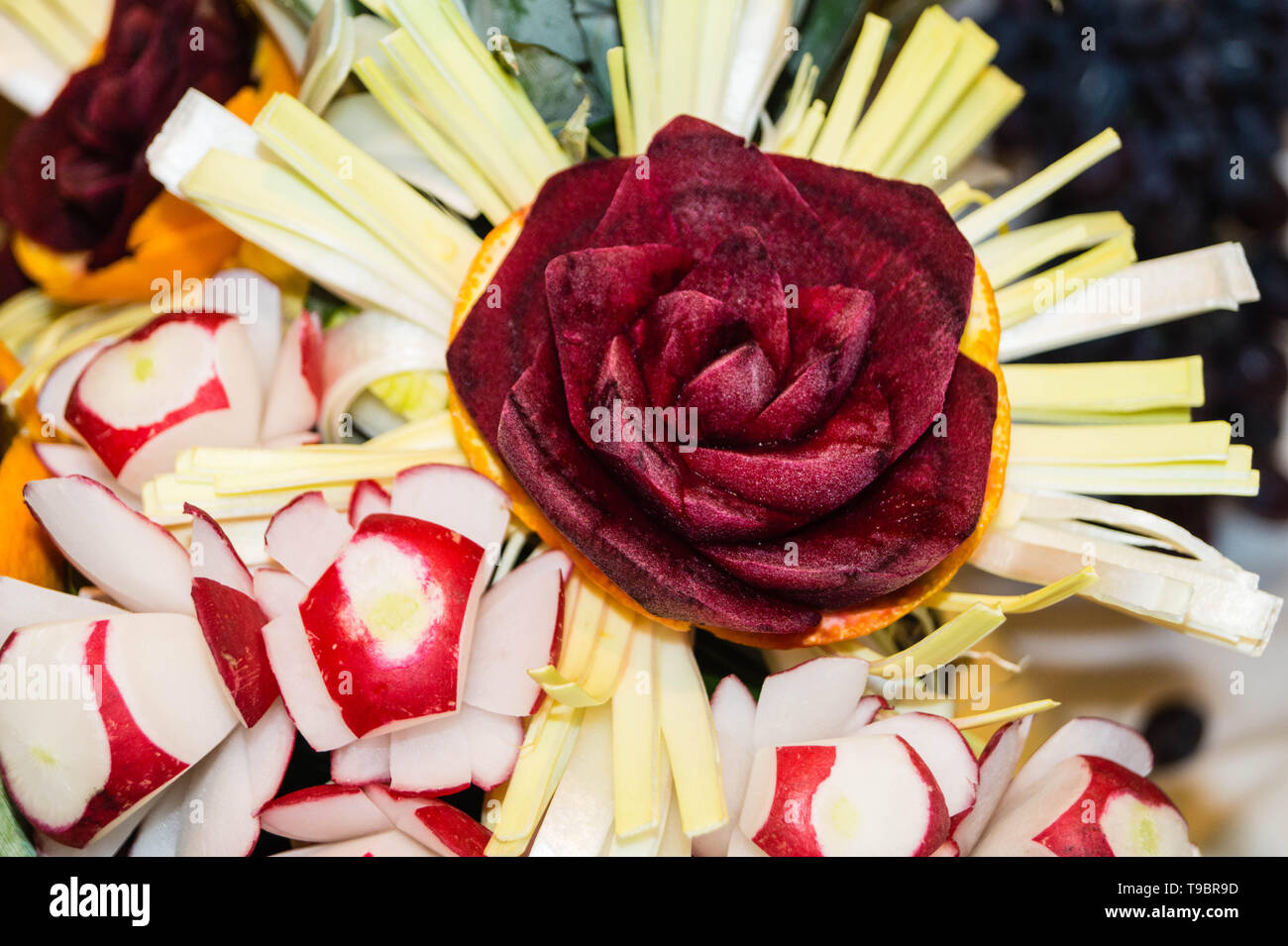 perfect fruit carving Stock Photo - Alamy