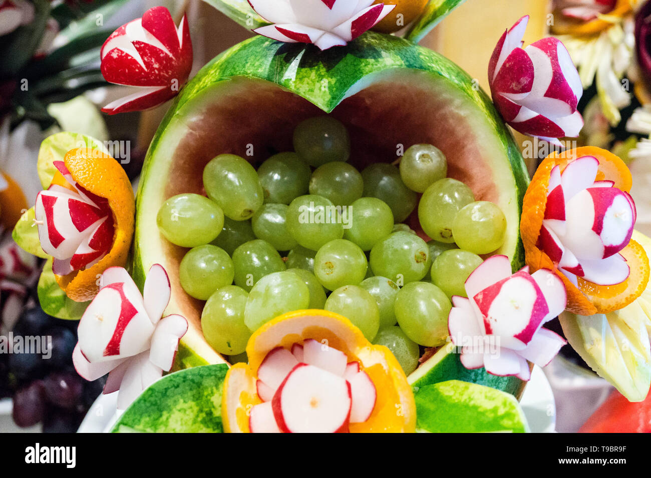 perfect fruit carving Stock Photo - Alamy