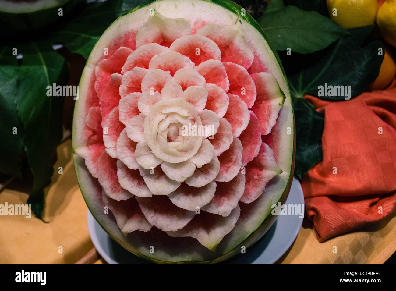 perfect fruit carving Stock Photo - Alamy