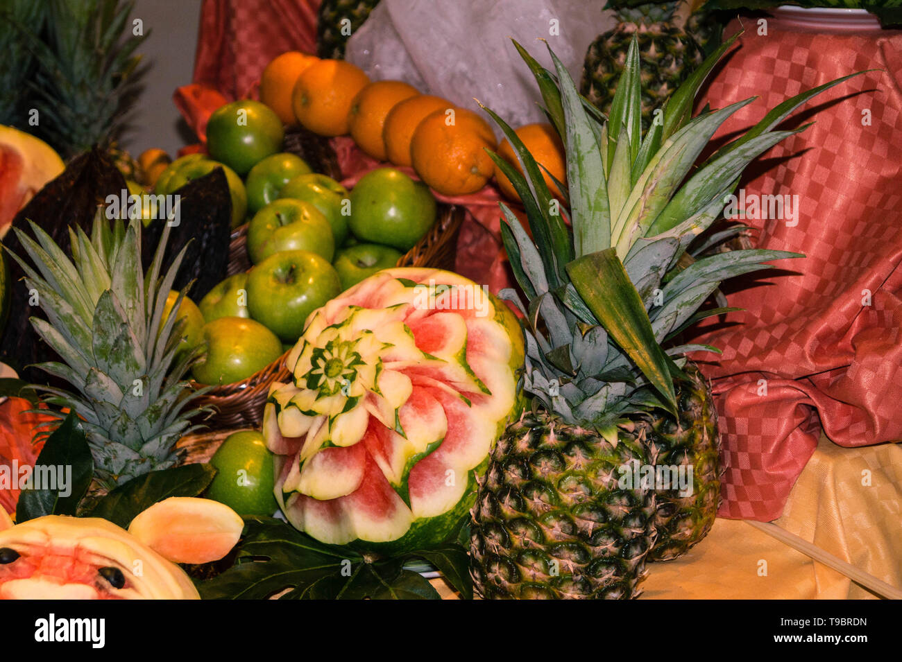 perfect fruit carving Stock Photo - Alamy