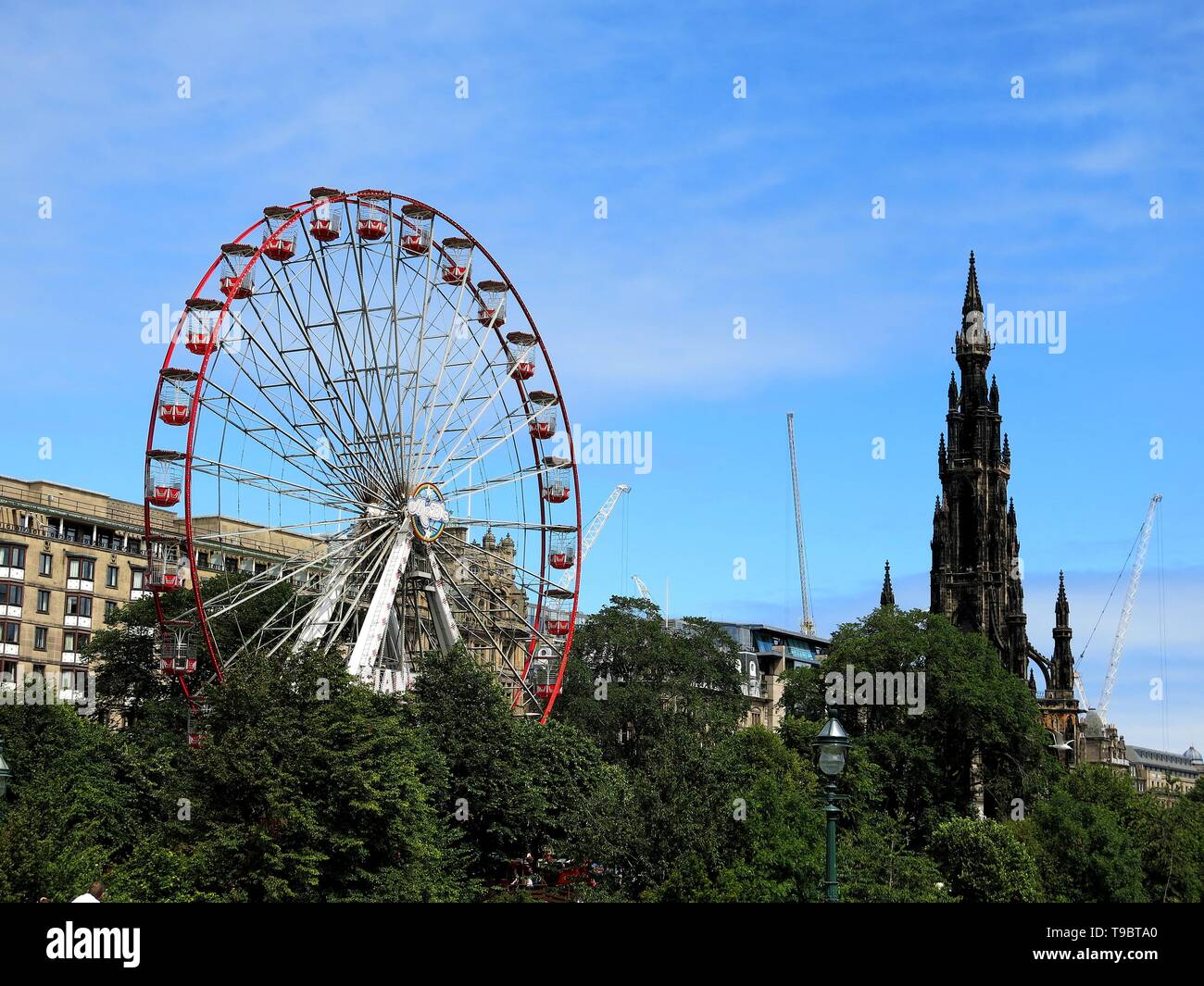 Ferris wheel , center of Edinburgh, Scotland Stock Photo - Alamy