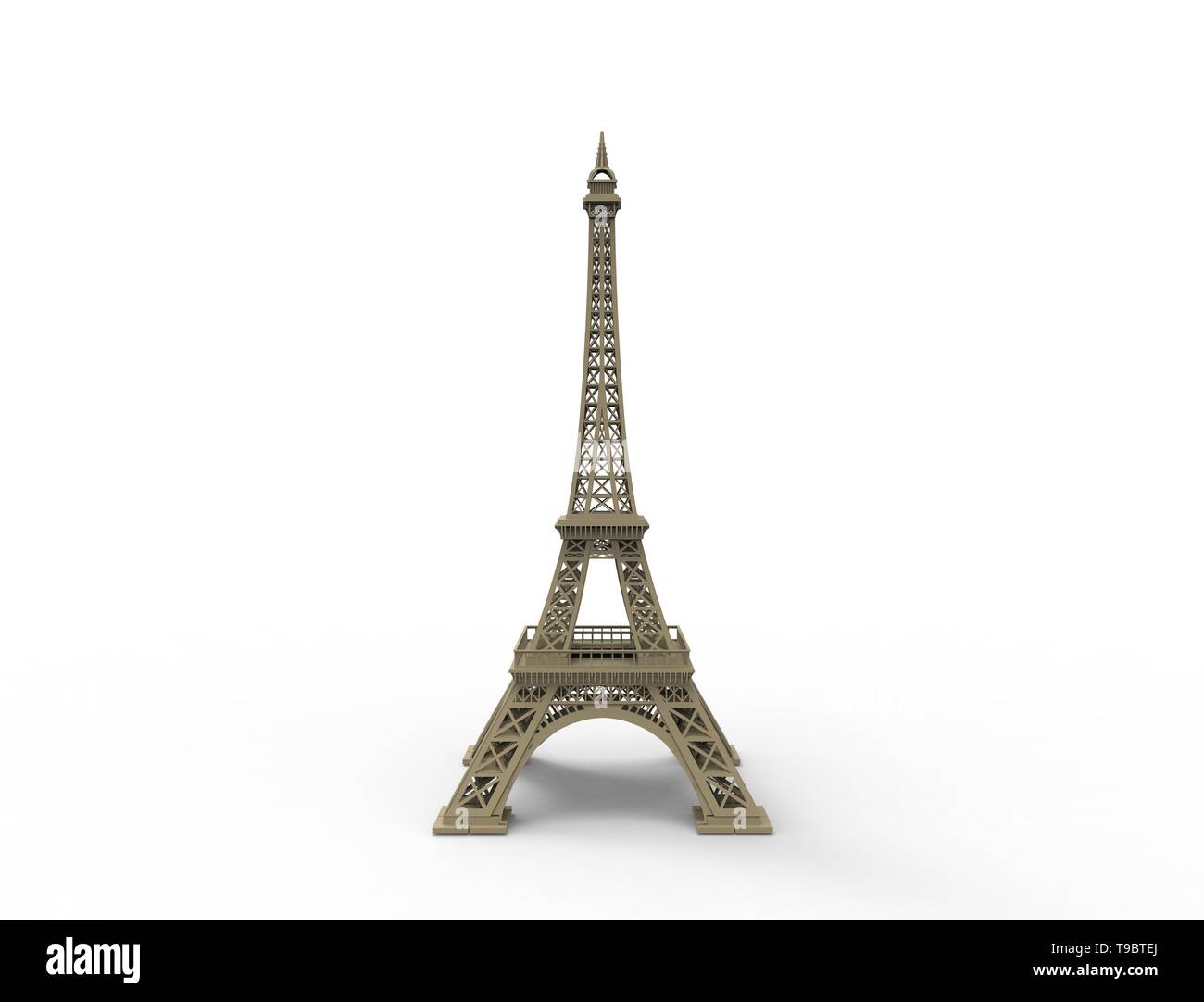 3D rendering of the tourist attraction Eiffel tower in Paris France ...