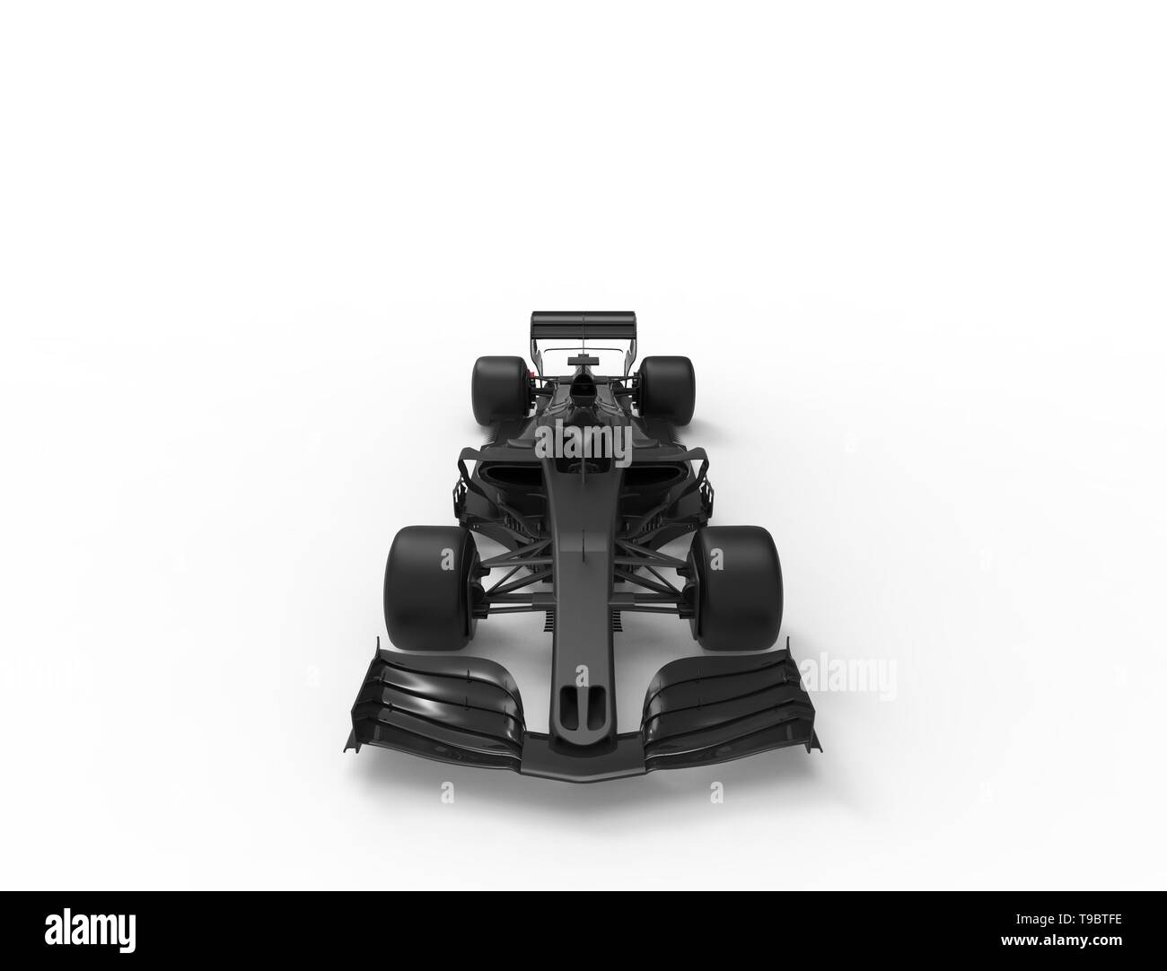 3D rendering illustration with of an modern all black race sport car ...