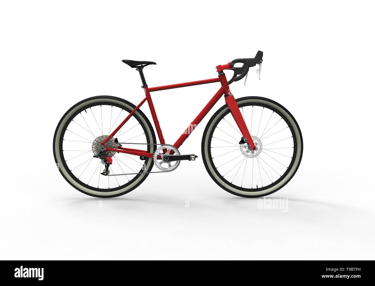 3D illustration of a modern high speed red sports race bicycle Stock ...