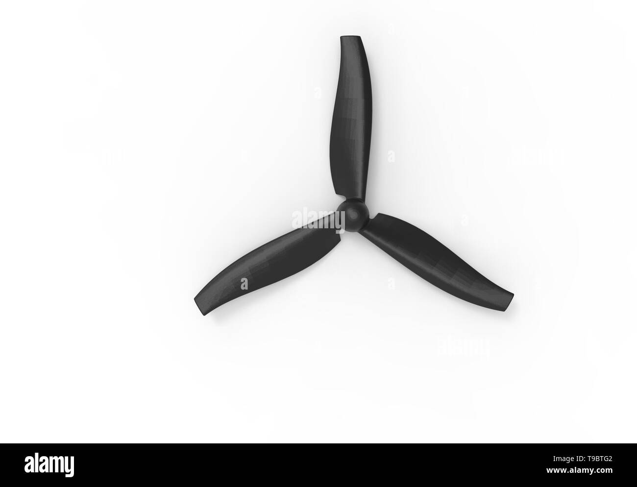 3D illustration 3D rendering of propeller with three blades Stock Photo ...