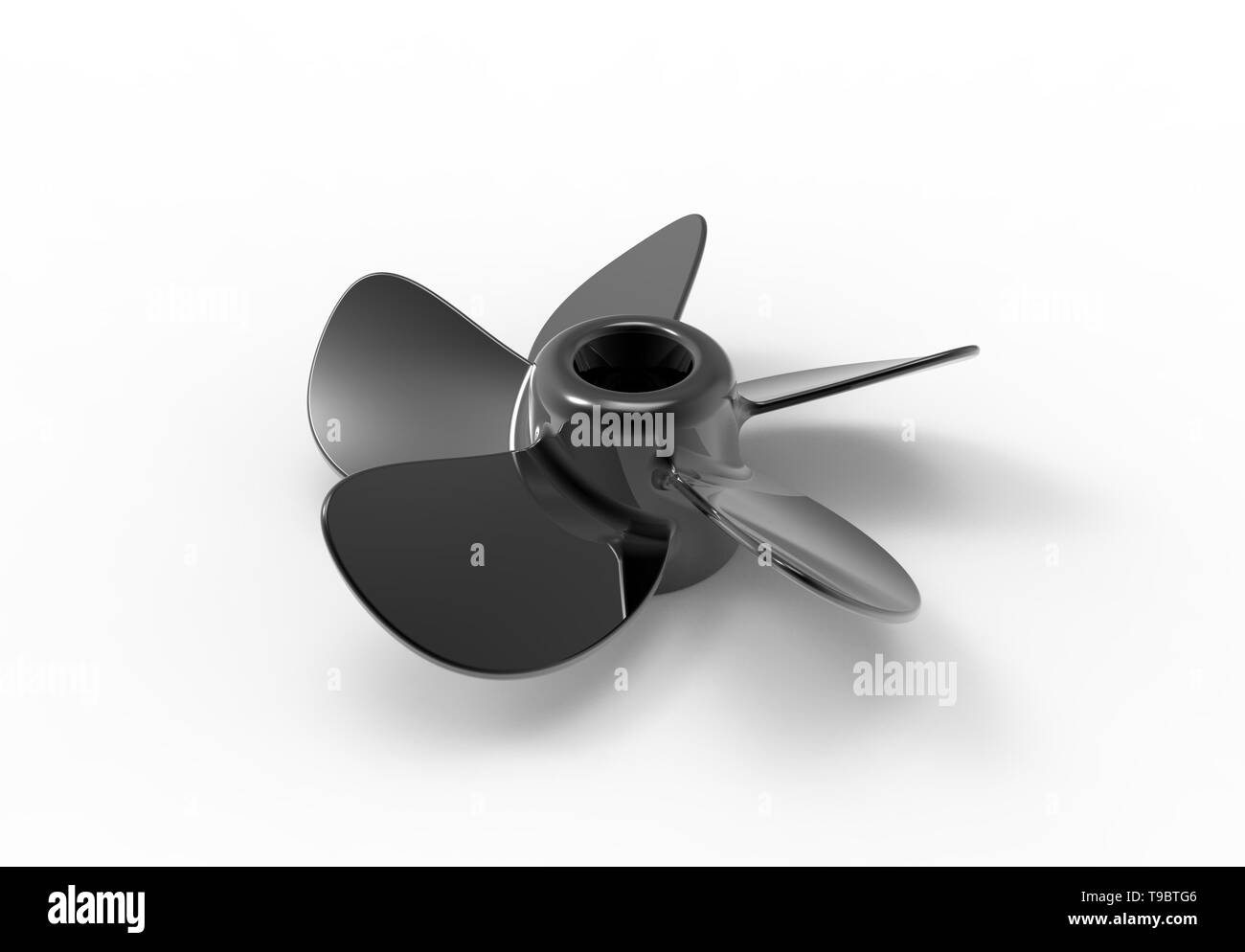 3D rendering 3D illustration of a black water propeller Stock Photo - Alamy