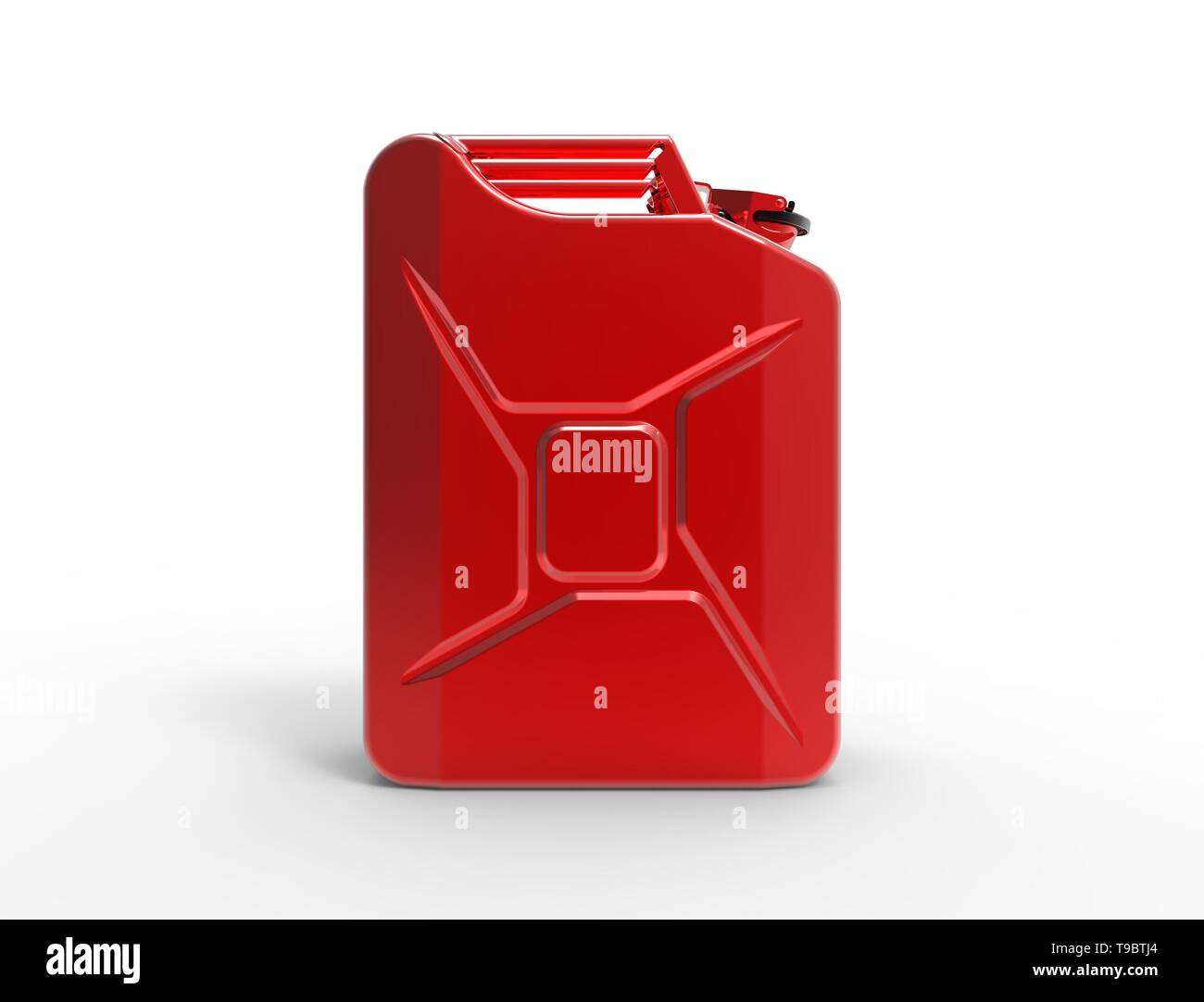 3D rendering of a red jerry can isolated Stock Photo - Alamy