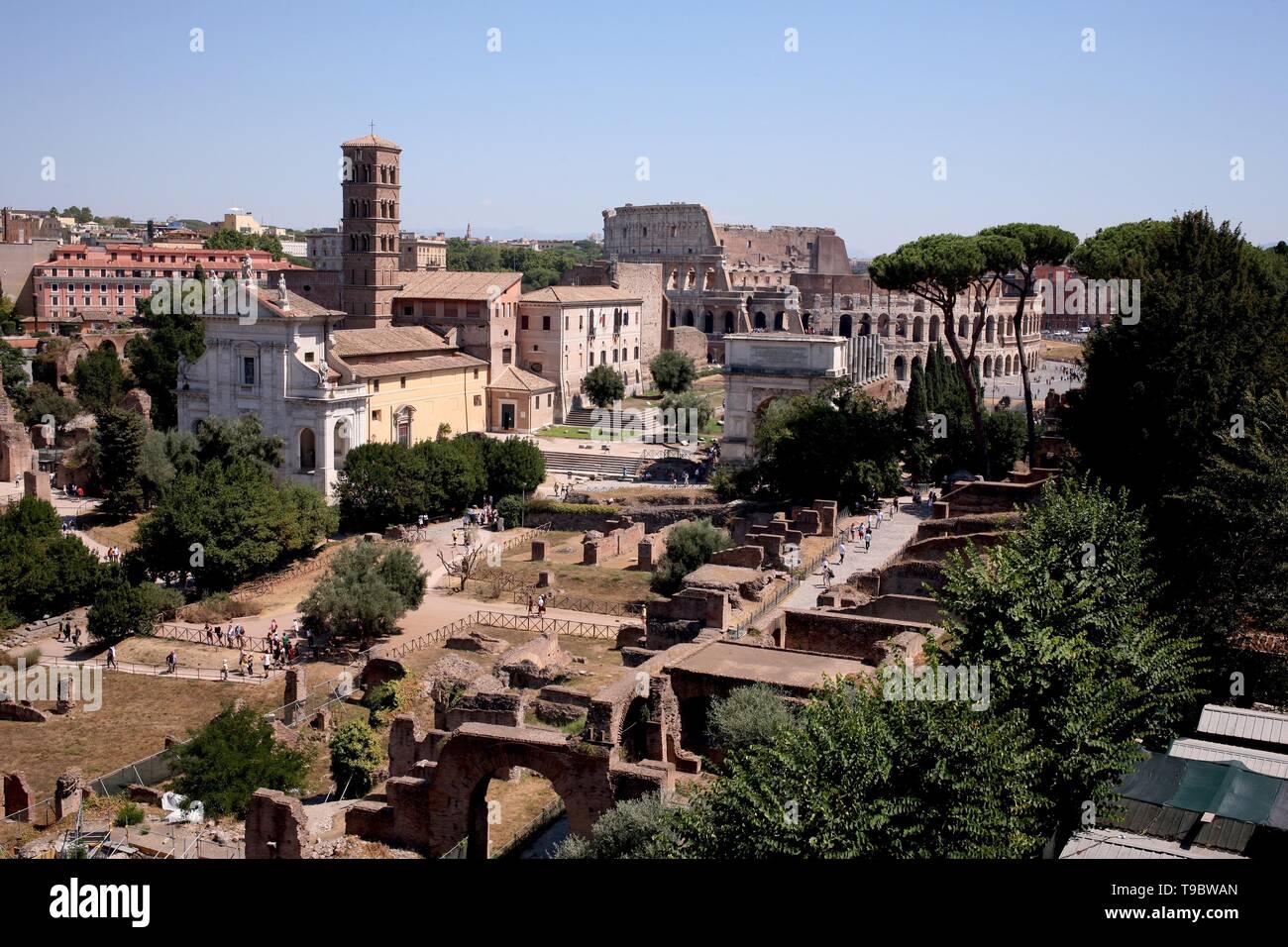Ancient Roman Forum Sacred way Stock Photo - Alamy