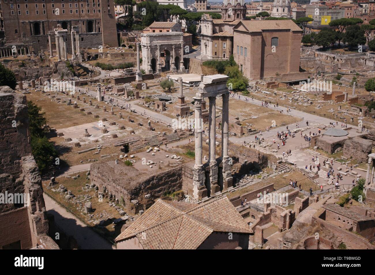 Ancient Roman Forum Sacred way Stock Photo - Alamy