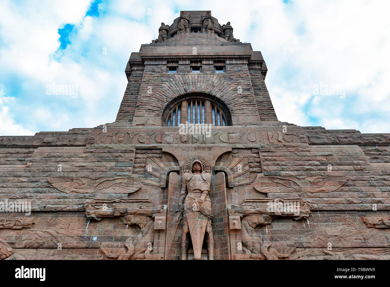 Leipzig, Germany - October 2018: Statue of Archangel Michael at the ...