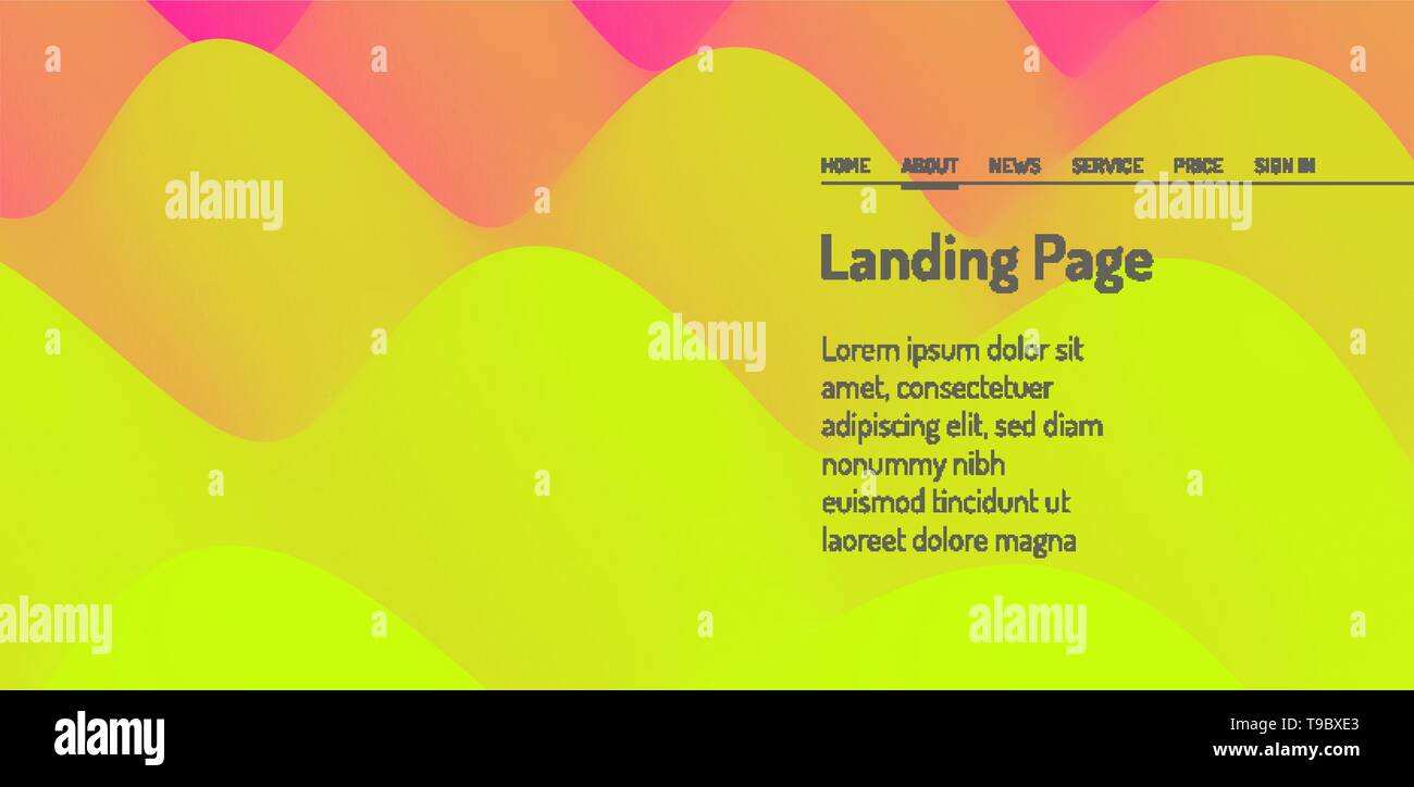 Landing page template device hi-res stock photography and images - Alamy