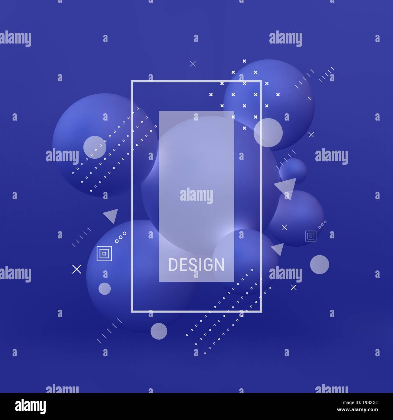 Molecule. 3D concept illustration. Vector template Stock Vector Image ...