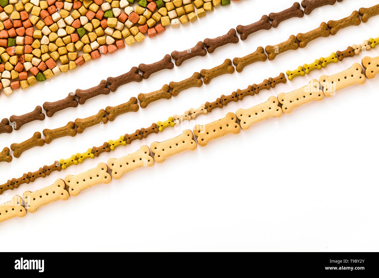 dry animal pet food isolated on white background Stock Photo - Alamy