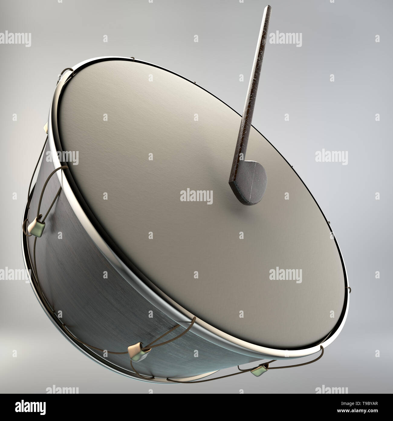 3D Render of Ramadan Drum on white background Stock Photo - Alamy