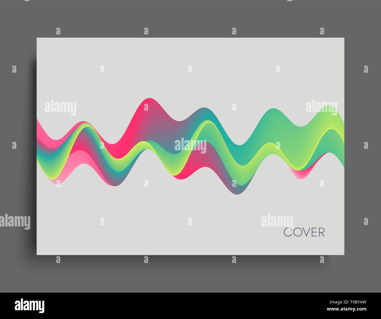 3D wavy background with dynamic effect. Abstract vector illustration ...