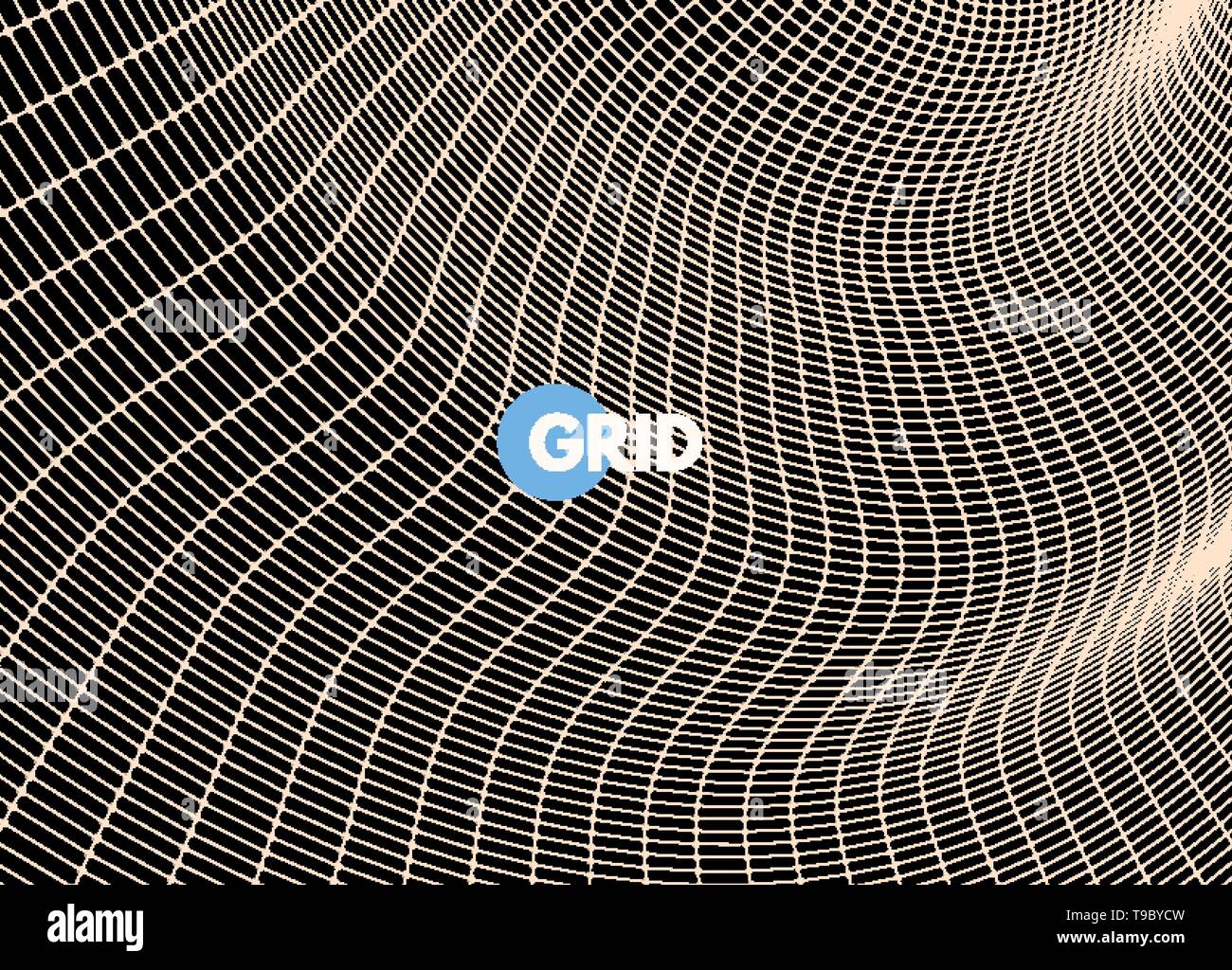 Abstract Science Or Technology Background Graphic Design Network Illustration 3d Grid Surface