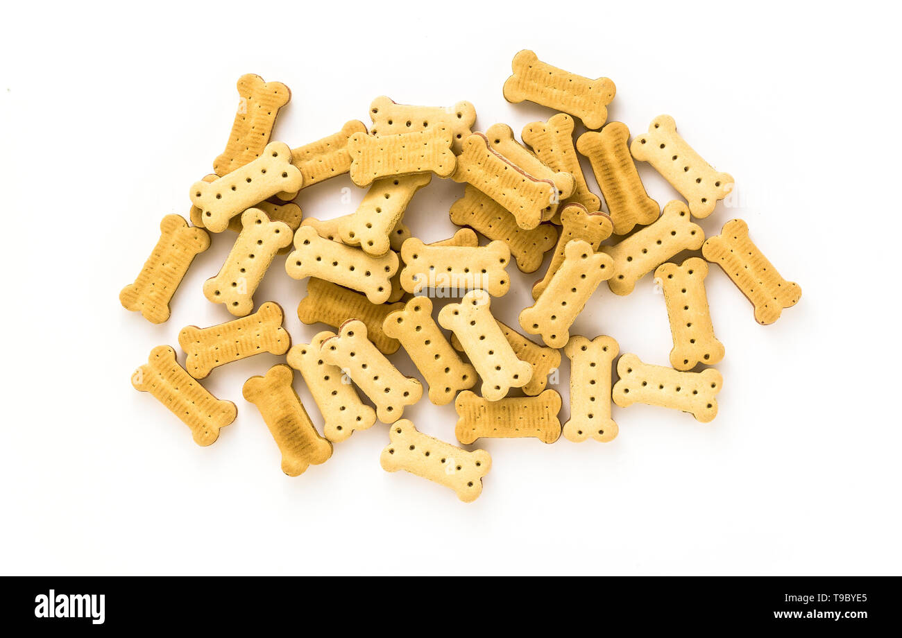 dry animal pet food isolated on white background Stock Photo - Alamy