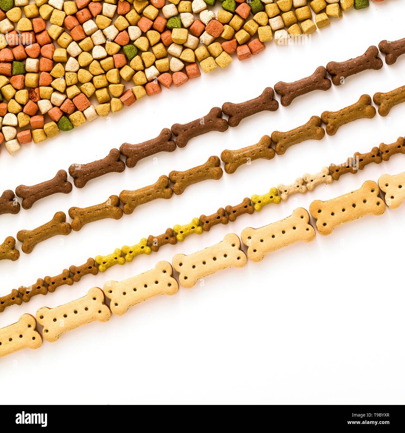 dry animal pet food isolated on white background Stock Photo - Alamy
