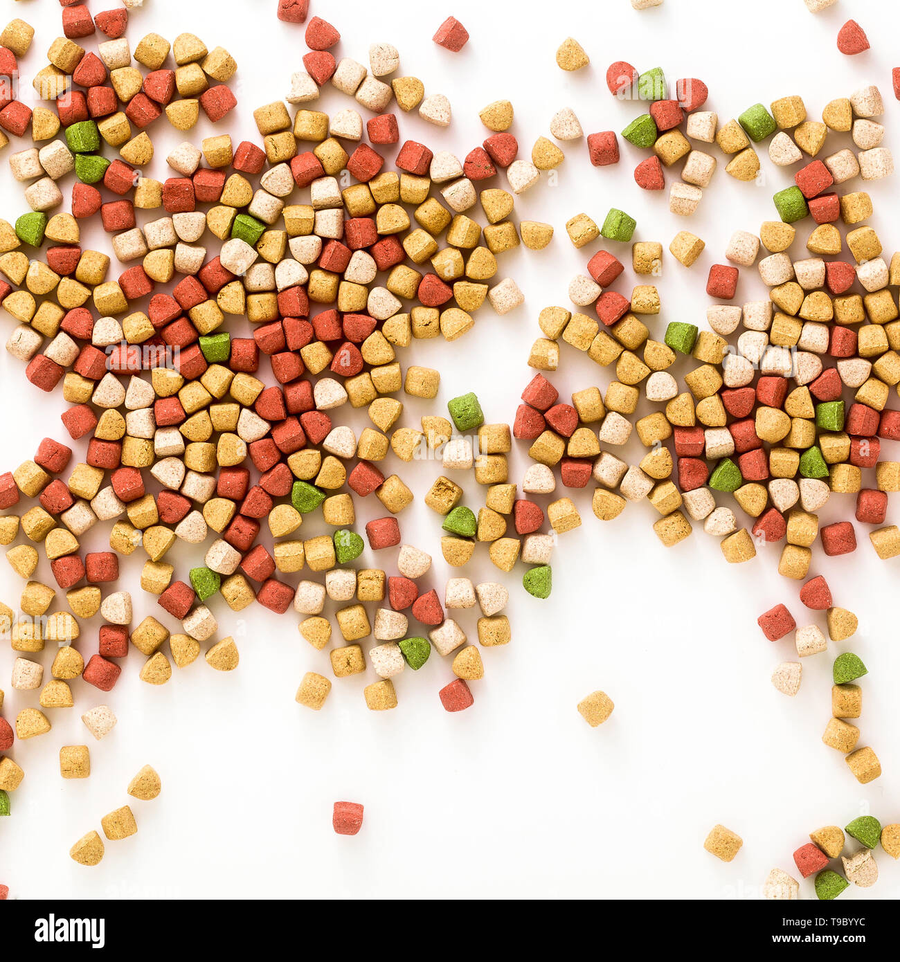 dry animal pet food isolated on white background Stock Photo - Alamy
