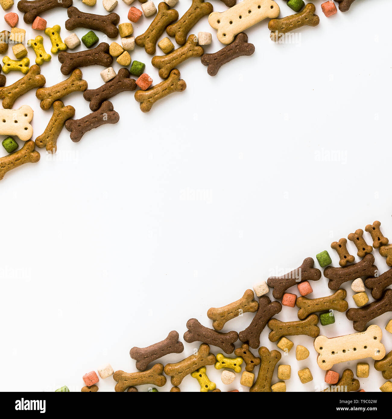 dry animal pet food isolated on white background Stock Photo - Alamy