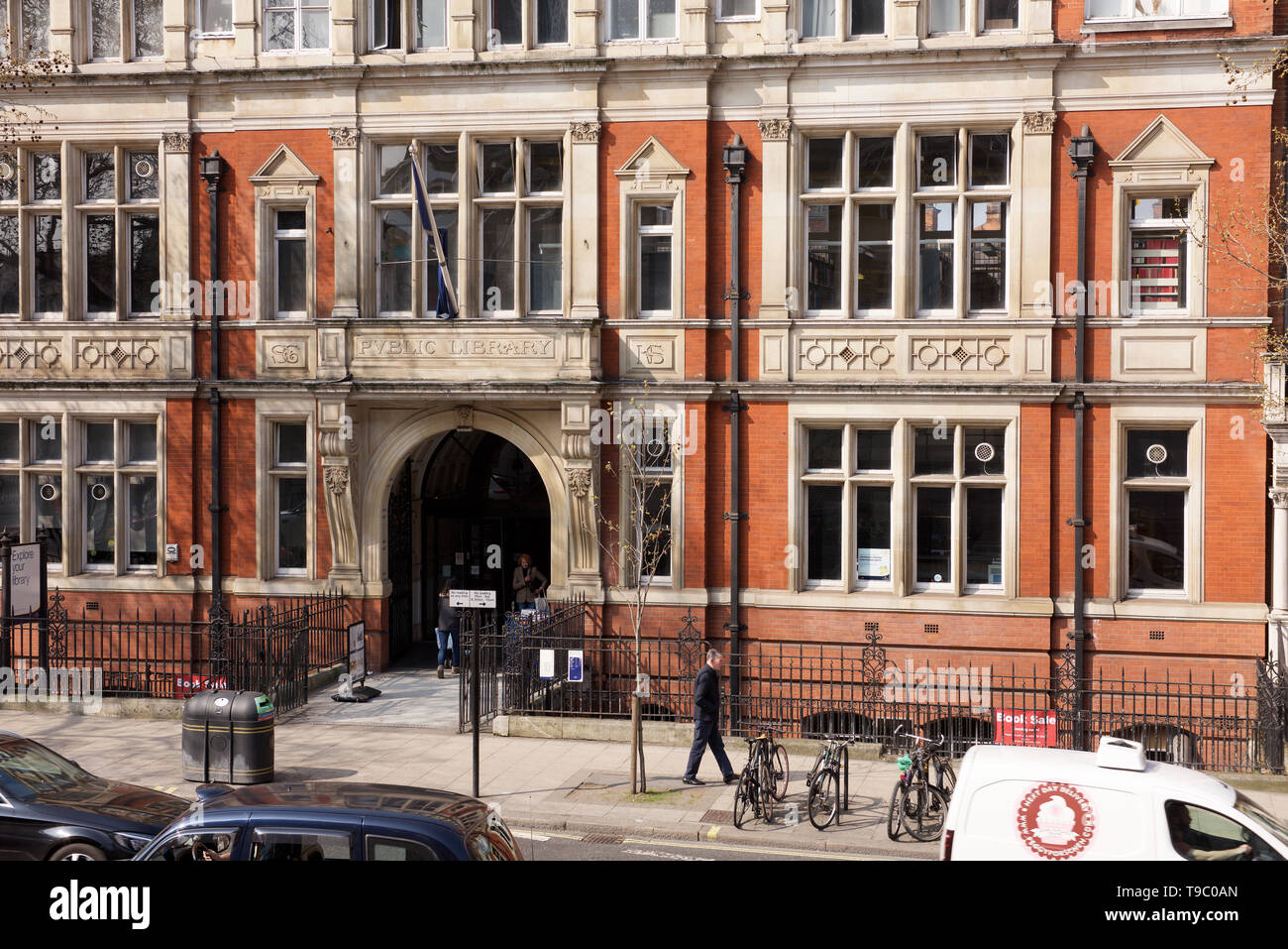 Victoria Library on Buckingham Palace Road in London, England Stock ...