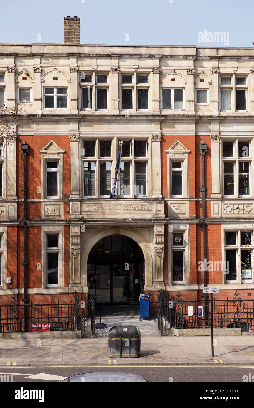Victoria Library on Buckingham Palace Road in London, England Stock ...