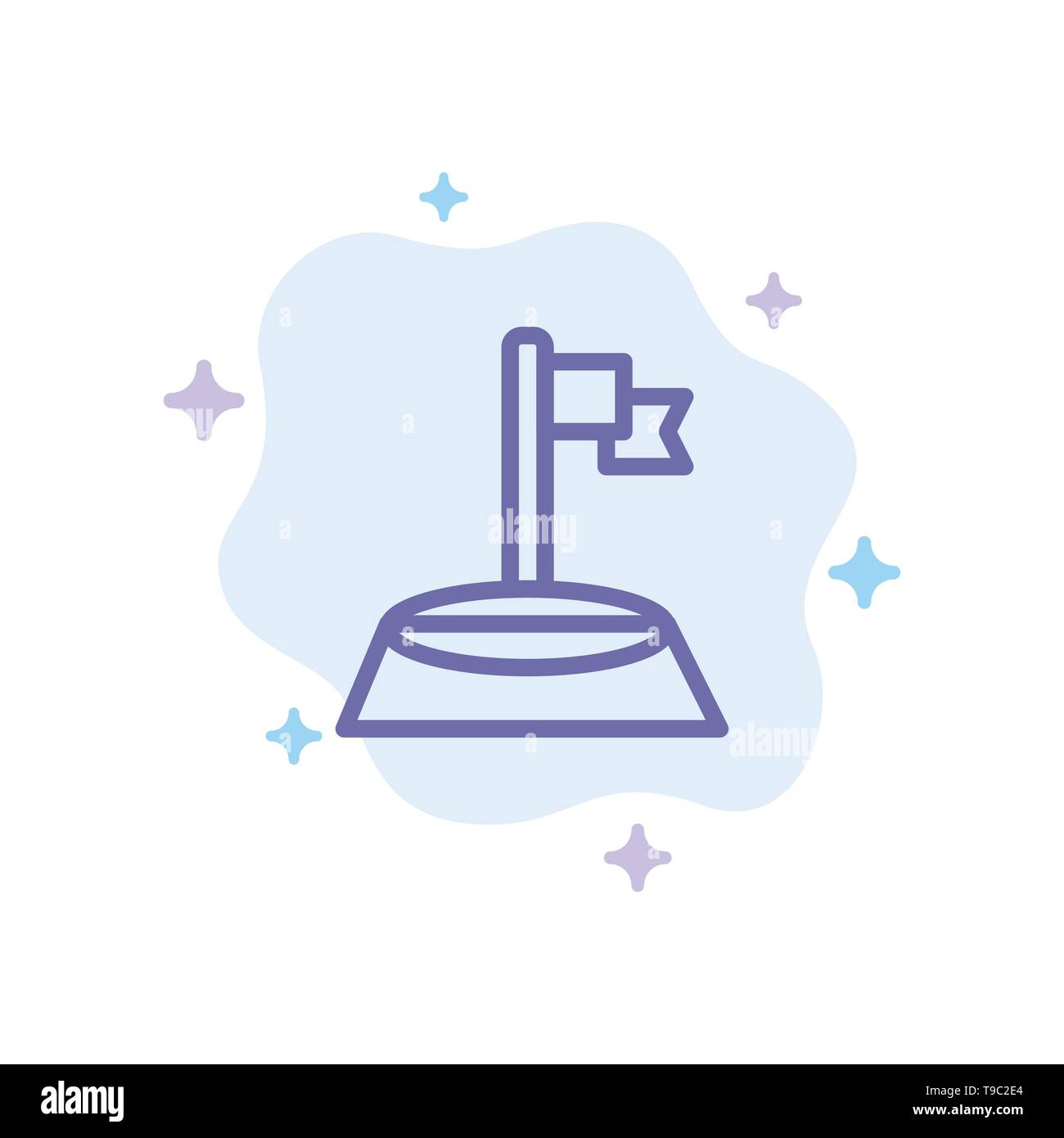 Blue corner flag Stock Vector Images - Alamy