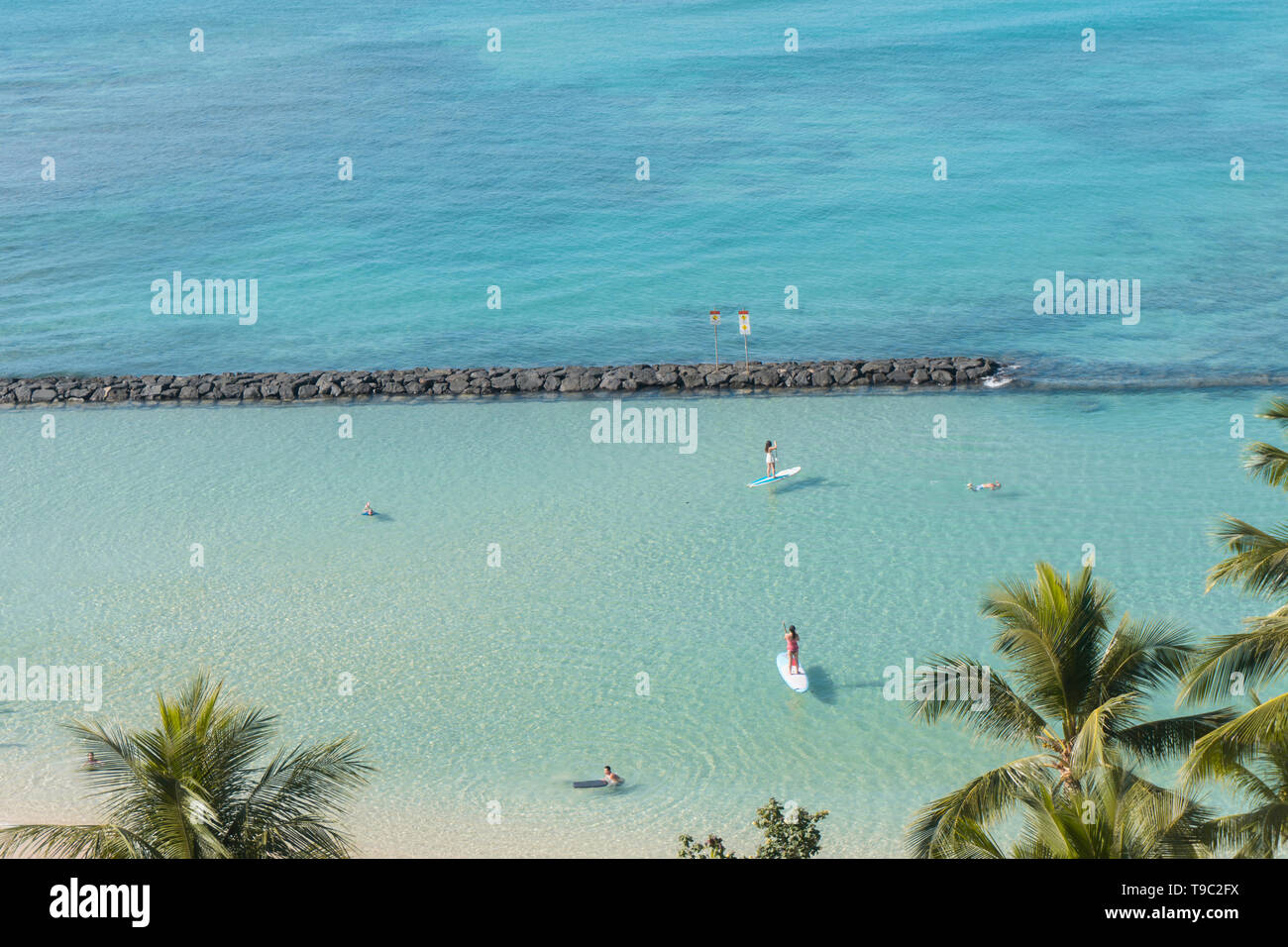 Aerial view waikiki beach High Resolution Stock Photography and Images ...