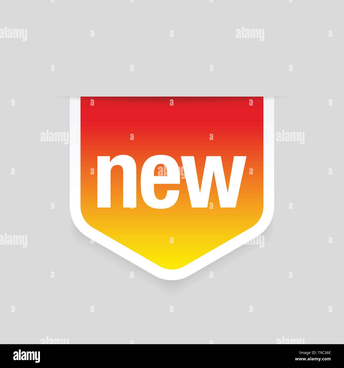 New label ribbon vector red Stock Vector Image & Art - Alamy