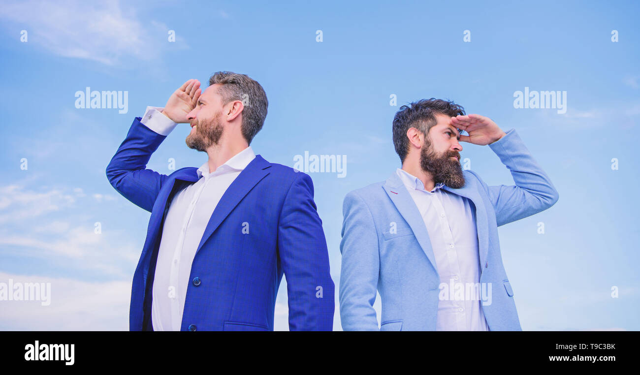 New business directions. Developing business direction. Businessmen ...