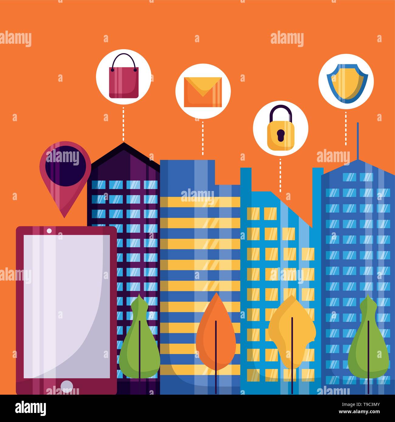 smart city design Stock Vector Image & Art - Alamy