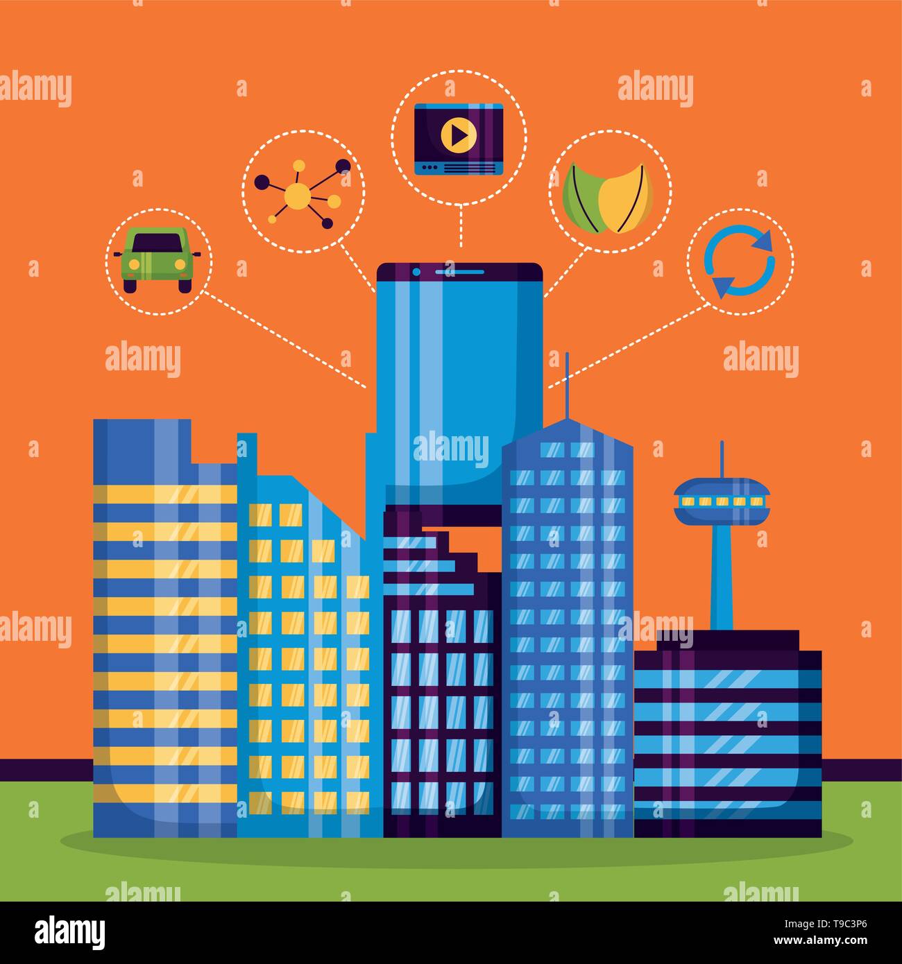 smart city design Stock Vector Image & Art - Alamy