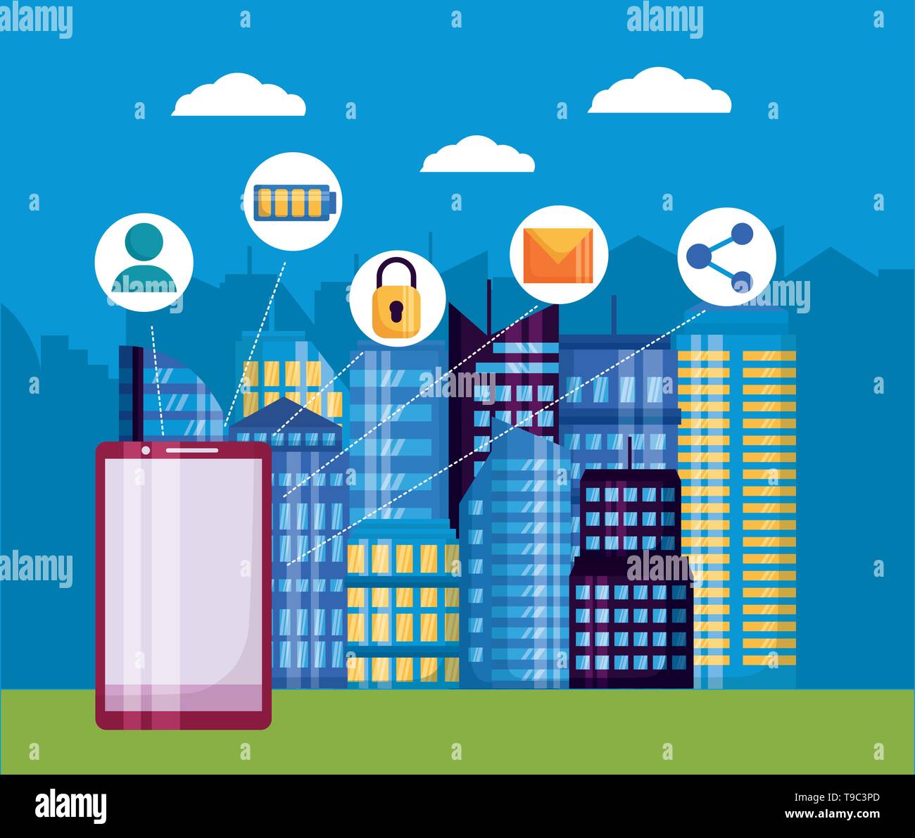 smart city design Stock Vector Image & Art - Alamy