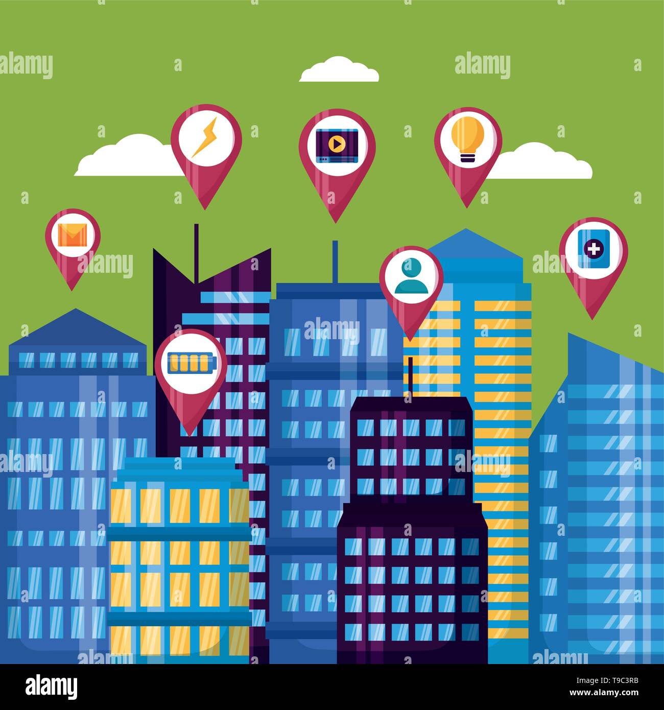 smart city design Stock Vector Image & Art - Alamy