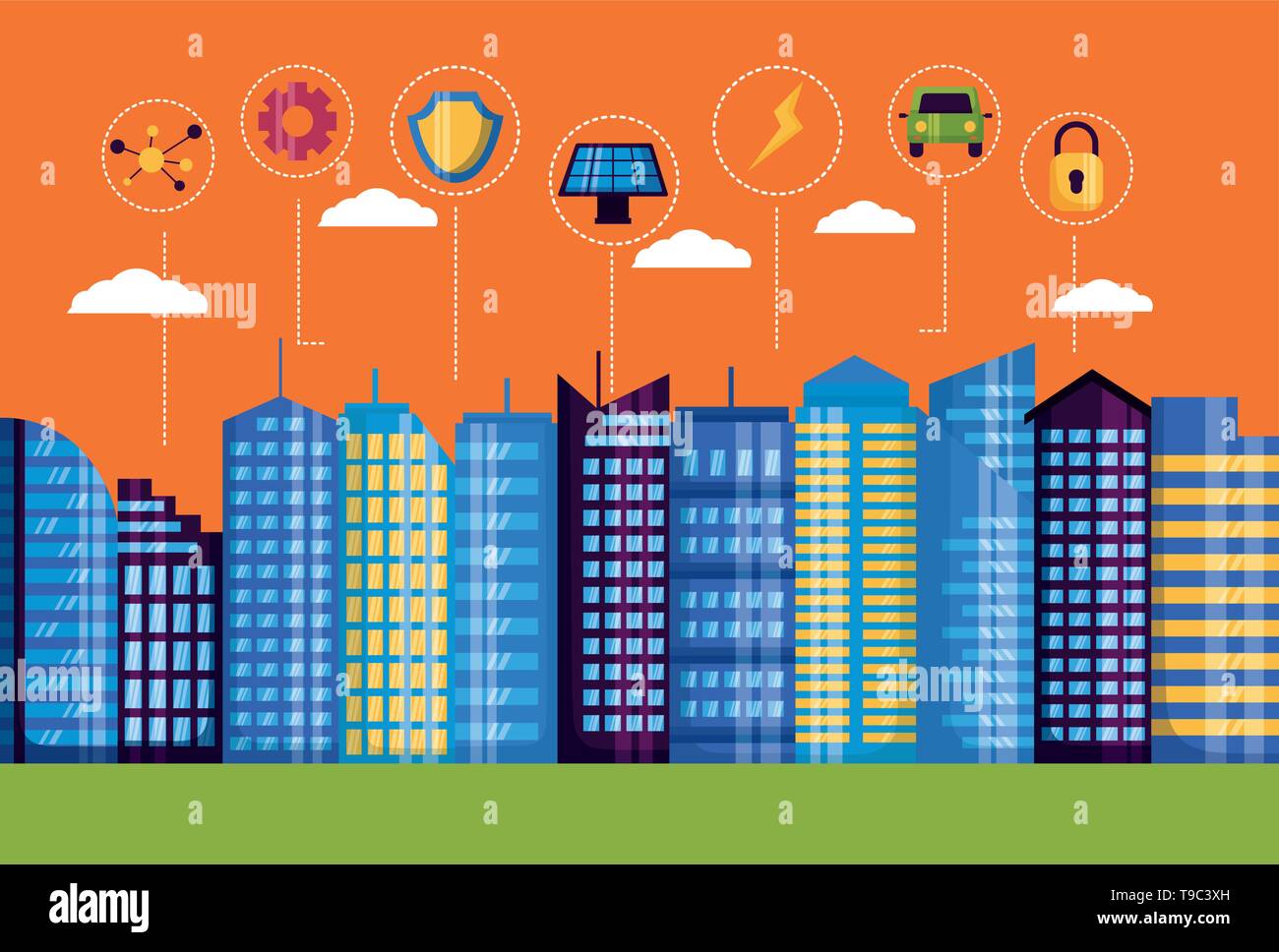 smart city design Stock Vector Image & Art - Alamy