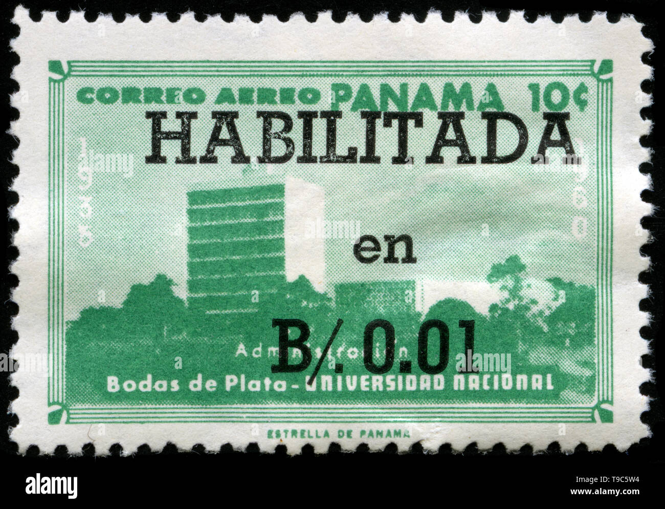Postage stamp from Panama in the Previous Issues Surcharged series ...