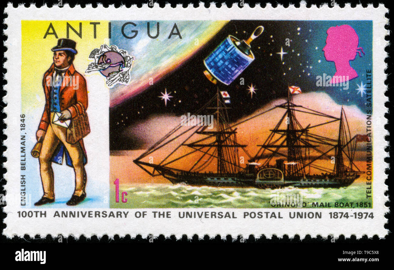 Postage stamp from Antigua in the U.P.U. (Universal Postal Union ...