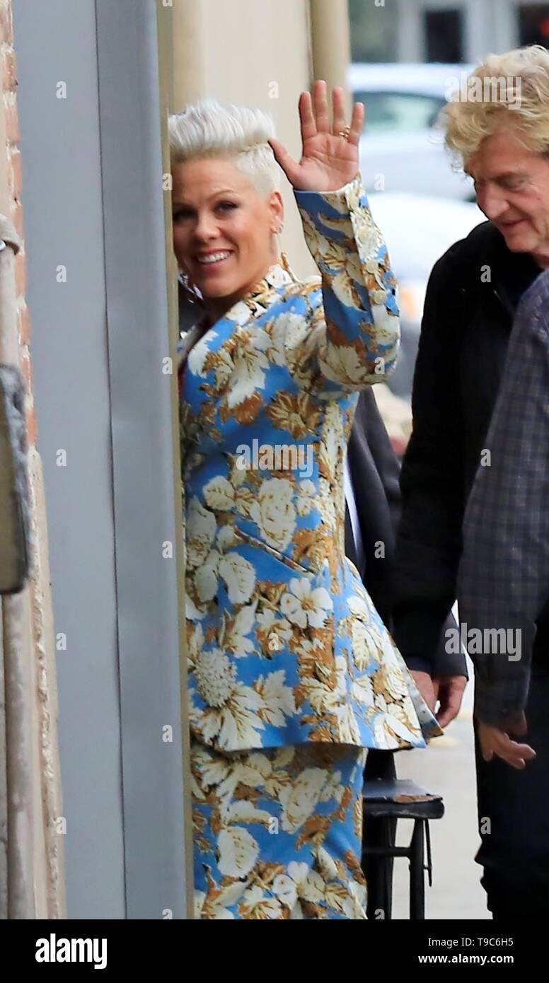 Pink arrives at ABC Studios for an appearance on 'Jimmy Kimmel Live ...
