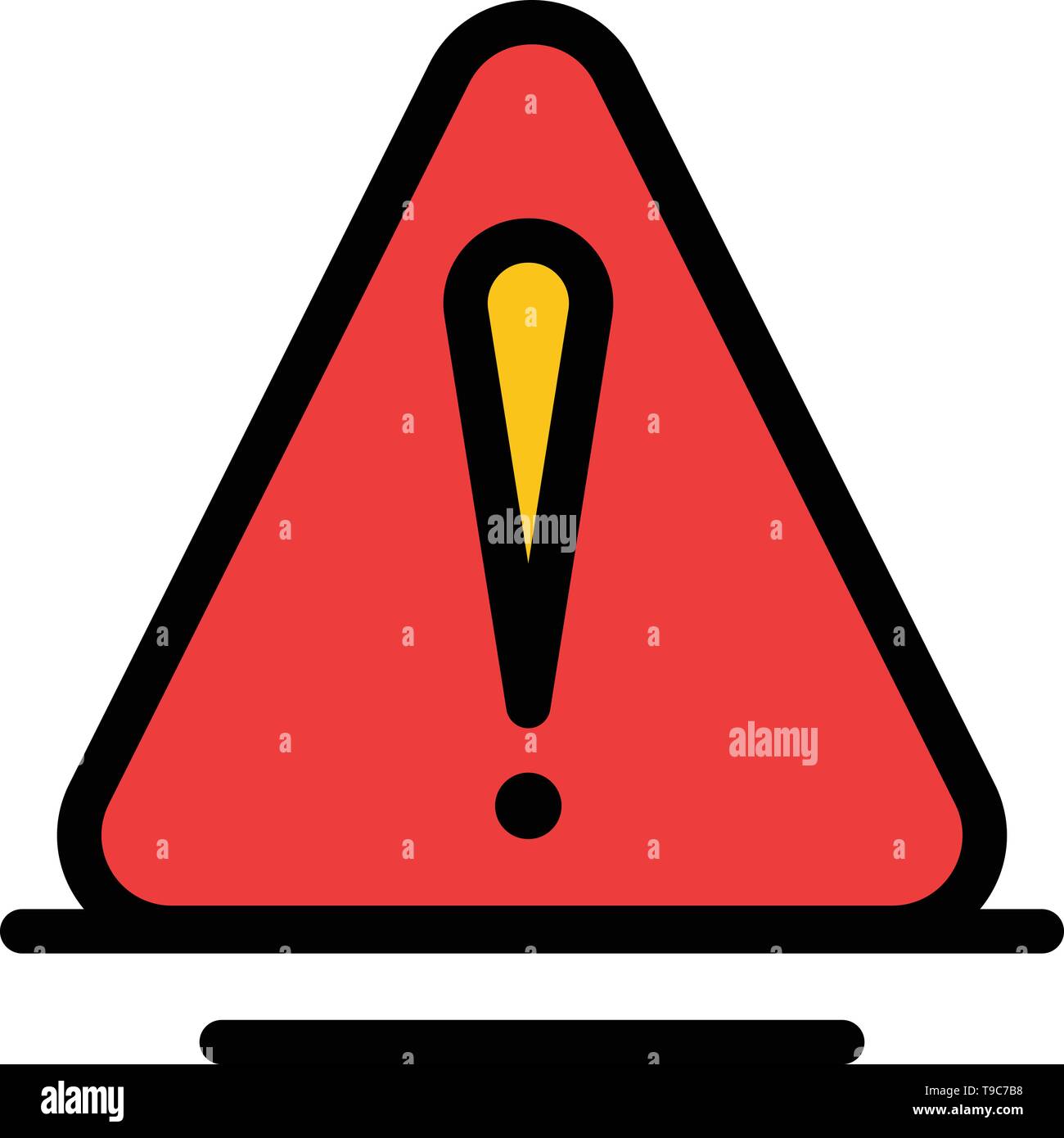 Alert Danger Warning Logistic Flat Color Icon Vector Icon Banner