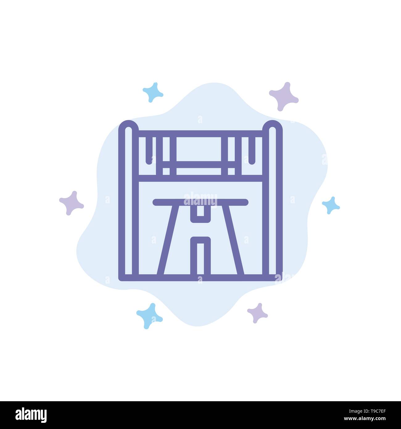 Checkpoint, Start, Race, Road Blue Icon on Abstract Cloud Background ...