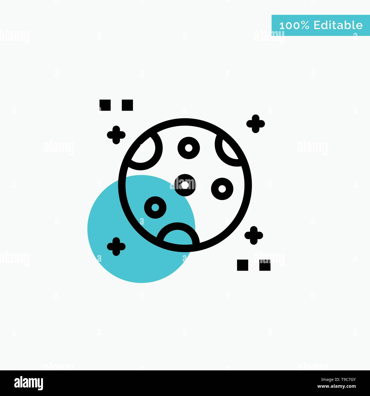 Turquoise moon space hi-res stock photography and images - Alamy