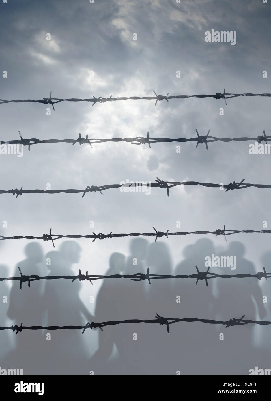 Prisoners Behind Fence High Resolution Stock Photography and Images - Alamy