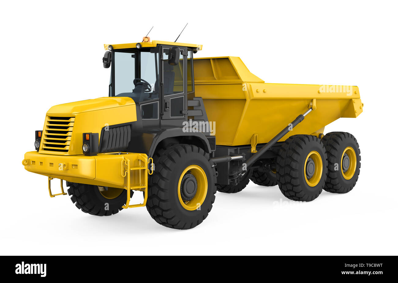 Articulated Dump Truck Isolated Stock Photo - Alamy