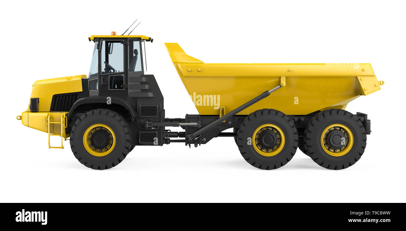 Articulated Dump Truck Isolated Stock Photo - Alamy