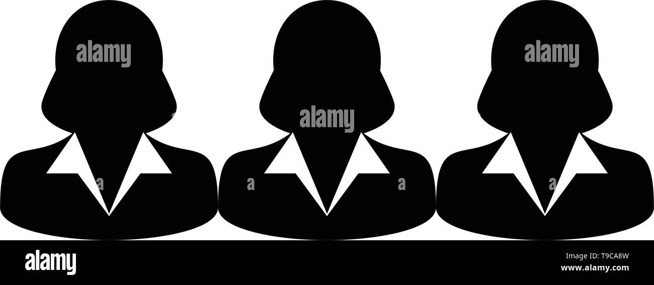Businesswoman icon vector female group of persons symbol avatar for ...