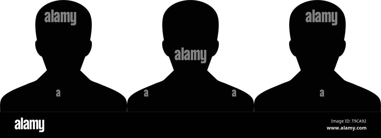 Customer icon vector male group of persons symbol avatar for business ...